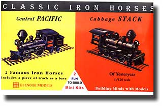 1/120 Classic Iron Horses: Central Pacific & Cabbage Stack Locomotives ...