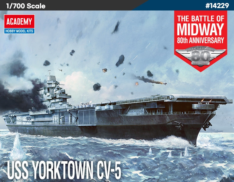 1/700 USS Yorktown CV5 Aircraft Carrier Battle of Midway 80th Annivers ...