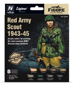 17ml Bottle Red Army Scout 1943-45 Figure Model Color Paint Set (8 Col ...